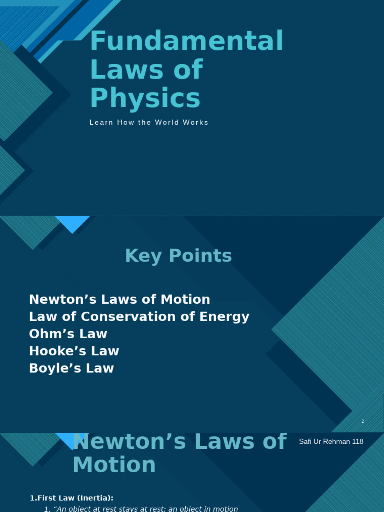 Fundamental Laws of Physics | PDF | Force | Newton's Laws Of Motion