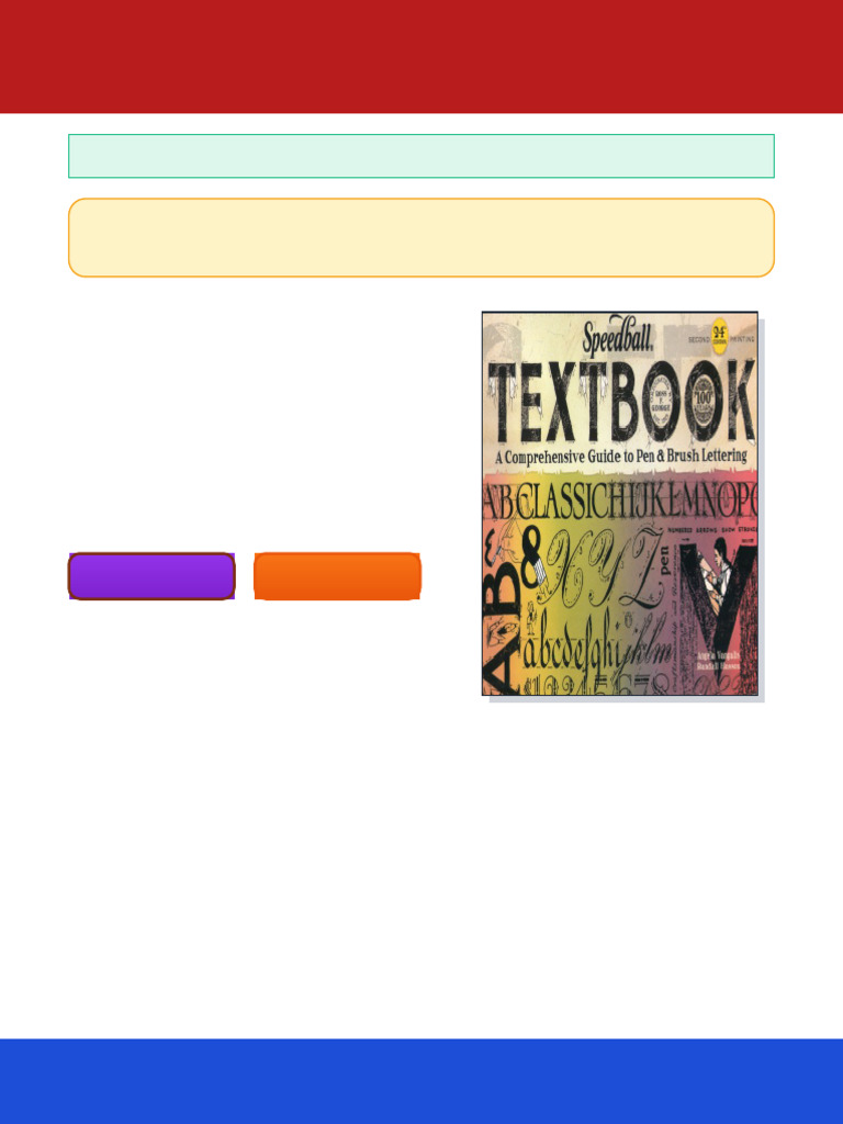 Speedball Textbook A Comprehensive Guide to Pen Brush Lettering Angela ...