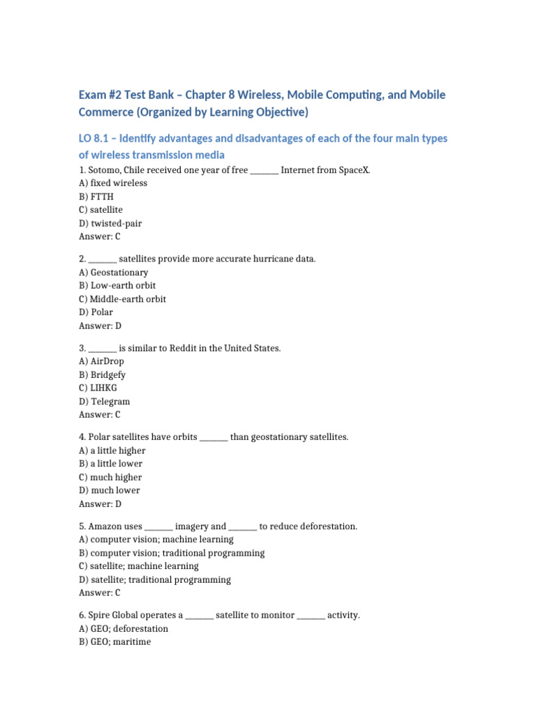 Wireless and Mobile Computing Exam Guide | PDF | 4 G | Radio