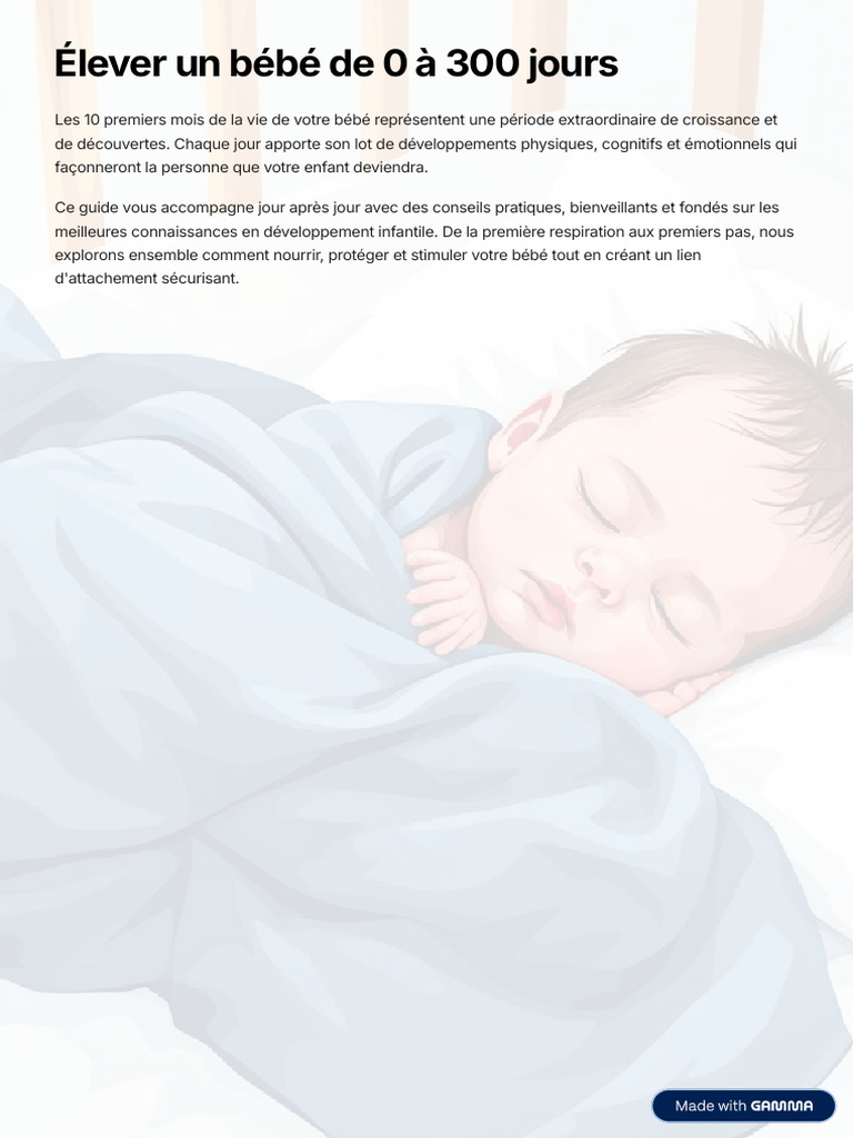 Elever Un Bebe de 0 A 300 Jours | PDF | Nourrisson | Allaitement