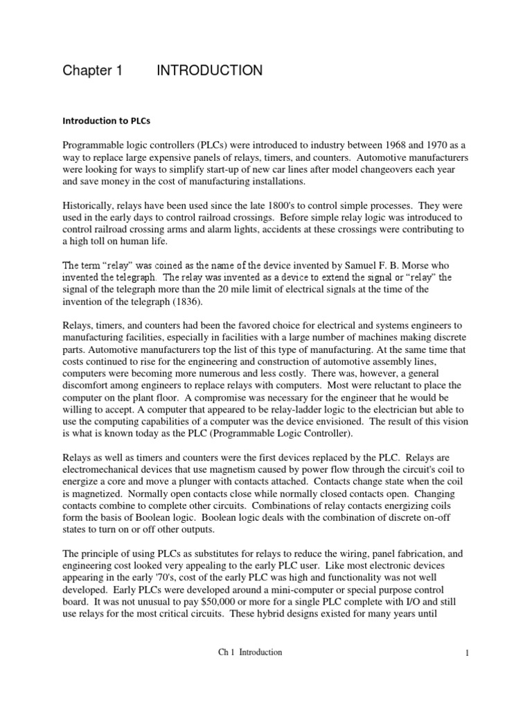 Intro | PDF | Programmable Logic Controller | Relay