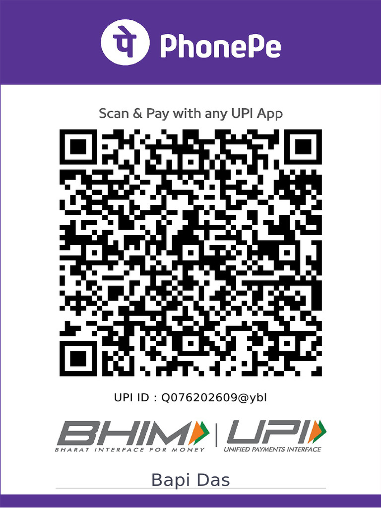 Bapi Das: UPI ID: Q076202609@ybl | PDF