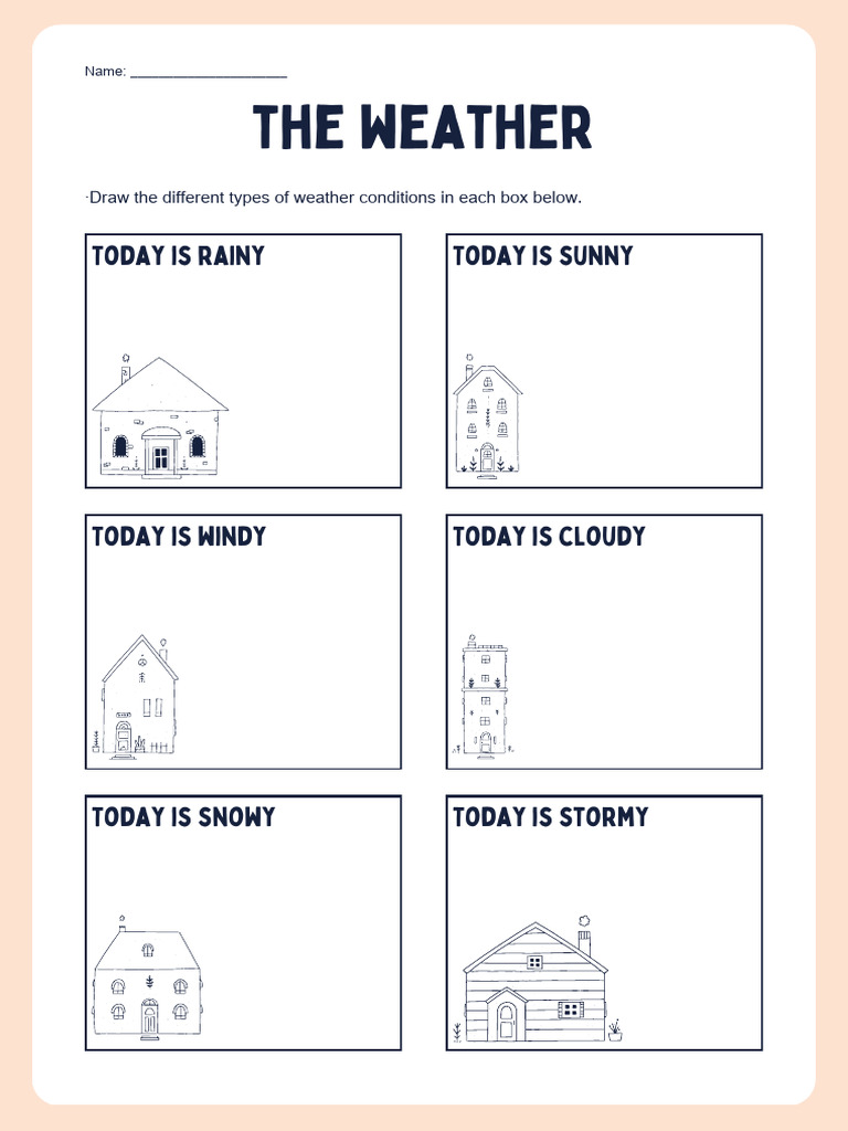 Weather Condition Drawing Activity | PDF