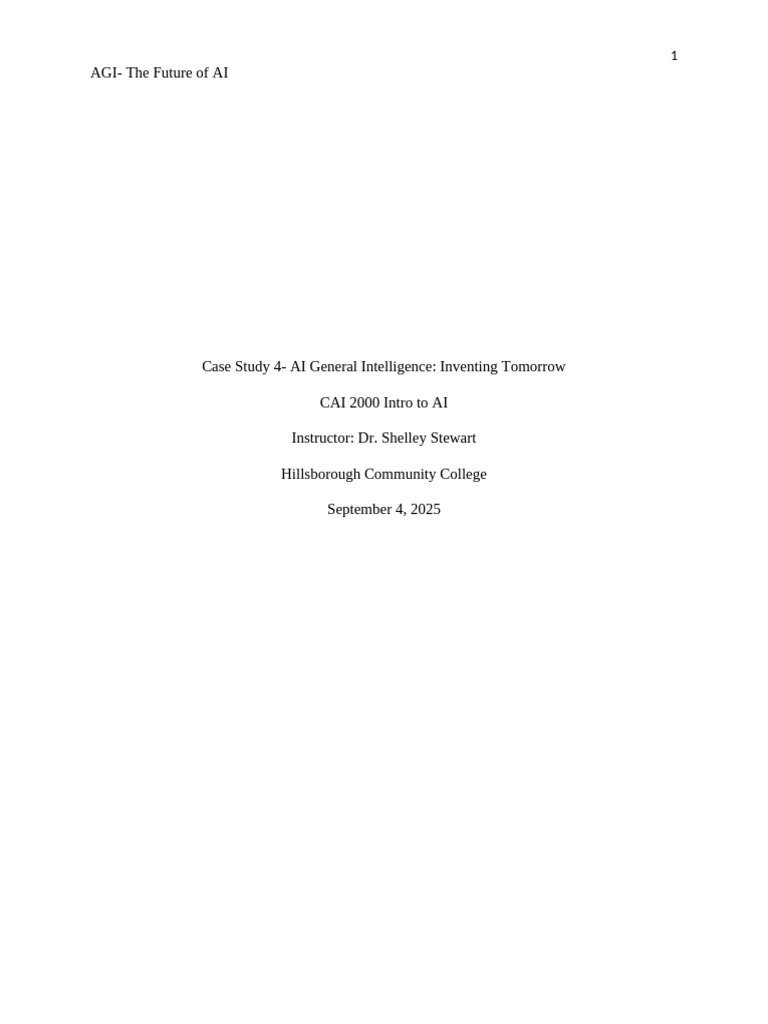 AI General Intelligence: Inventing Tomorrow | PDF | Artificial ...