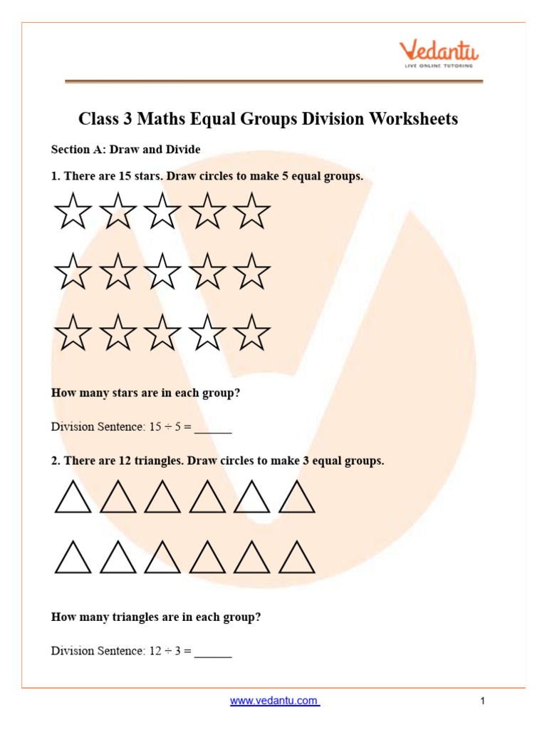 Class 3 Maths Equal Groups Division Worksheet PDF_251202_190334 | PDF ...