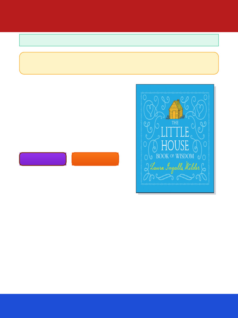 The Little House book of wisdom First Edition Wilder ebook HD pdf ...