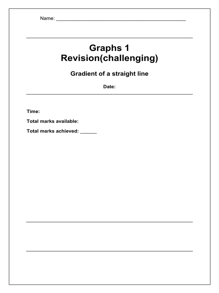 Graphs 1 Revision_ 2 | PDF