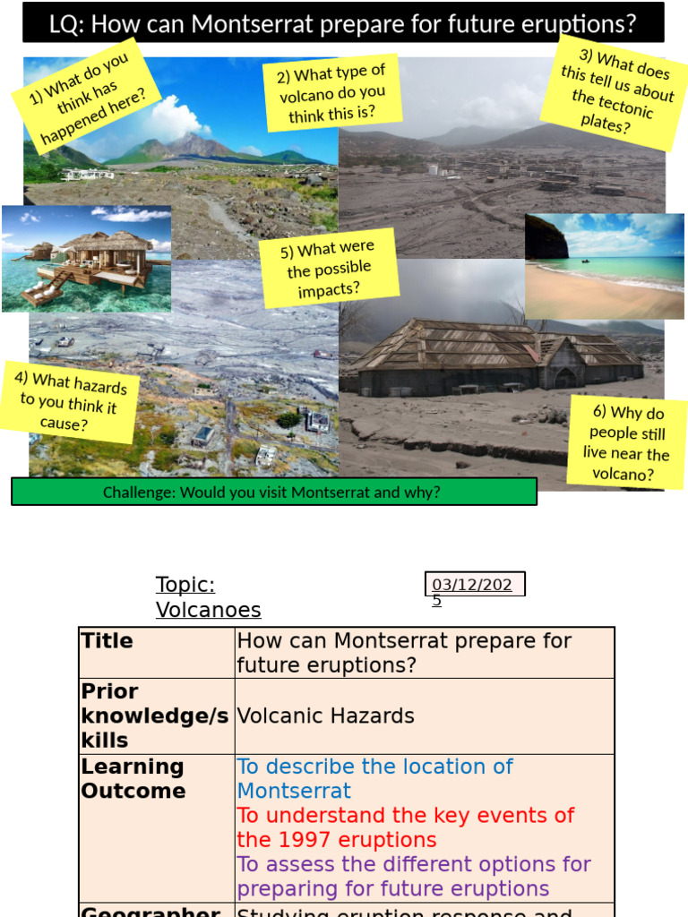 Preparing Montserrat for Future Eruptions | PDF | Volcano | Geological ...