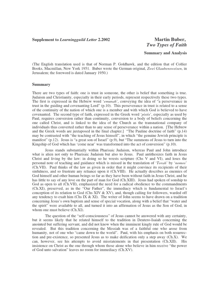 Abstract 2 Types of Faith | PDF | Paul The Apostle | Jesus