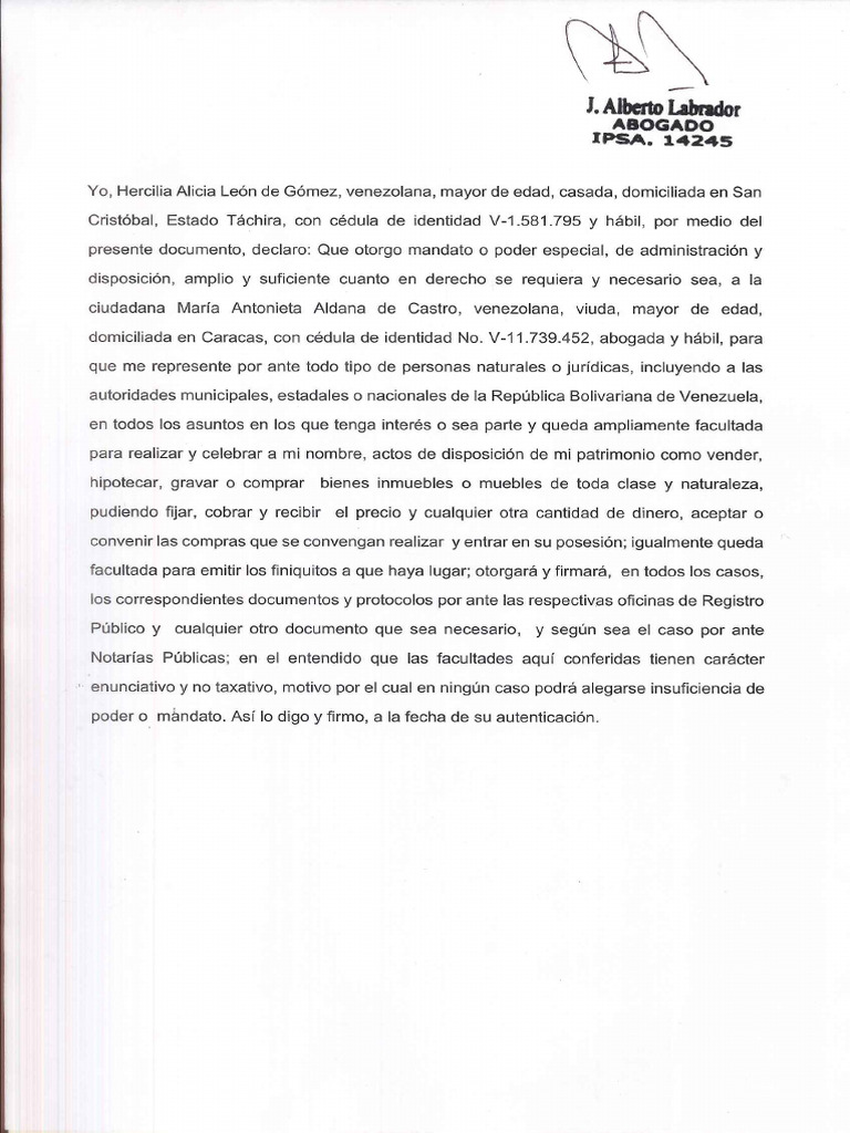 Poder para Otorgar | PDF