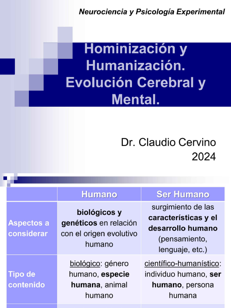 Evolución del Cerebro y Cognición Humana | PDF | Cerebro | Cognición