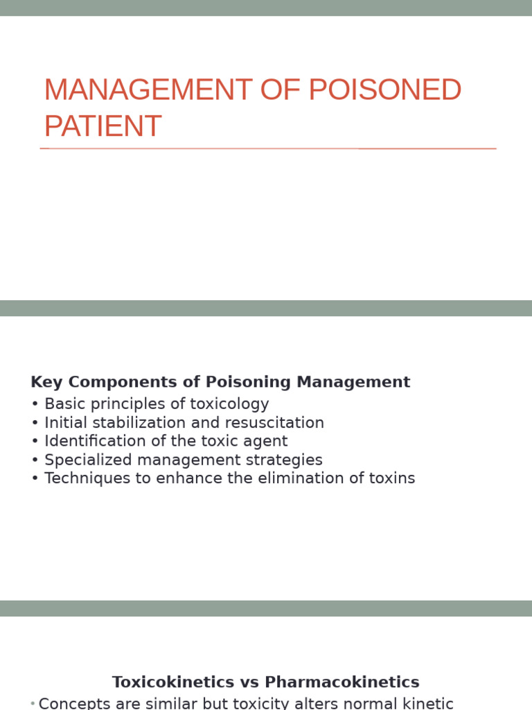 Poisoned Patient Management Guide | PDF | Medical Specialties | Drugs