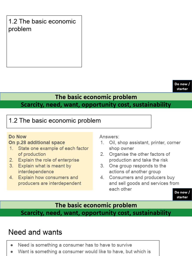 Understanding Scarcity and Opportunity Cost | PDF | Sustainability ...