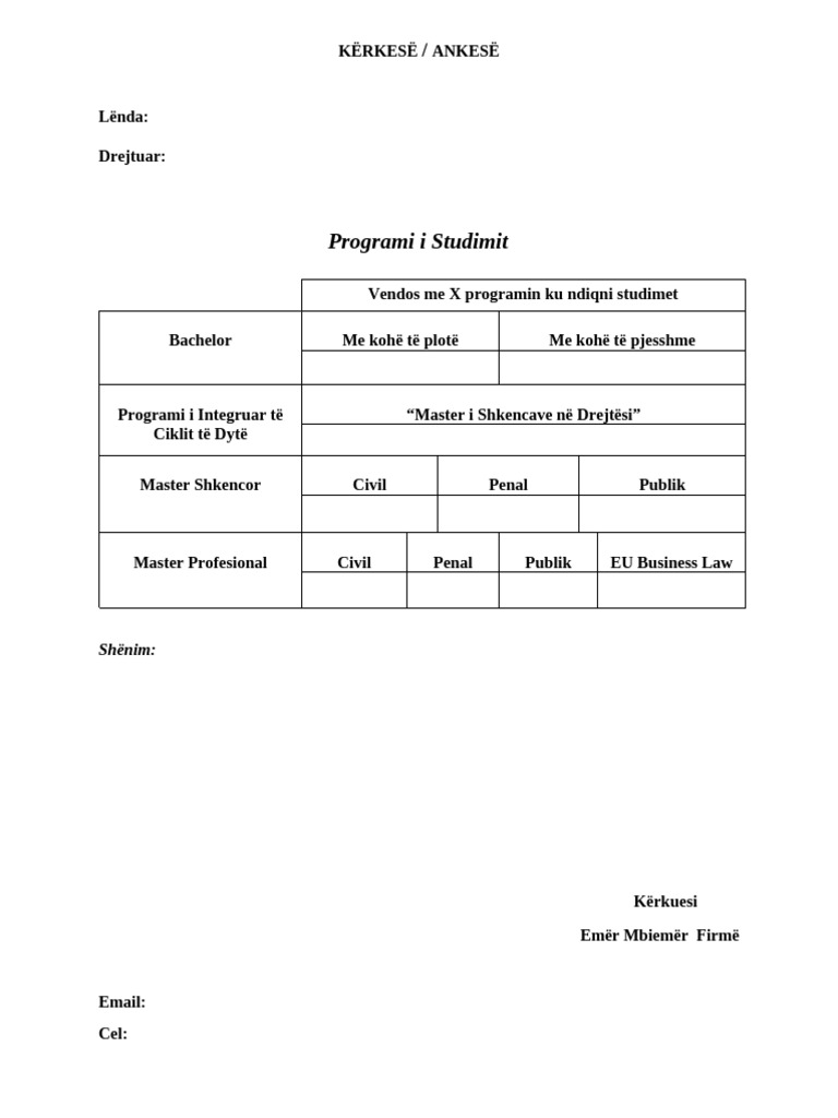 Modeli KERKESE ANKESE | PDF