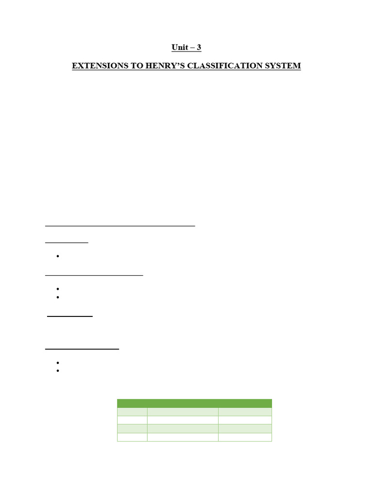 Extensions To Henry's System of Classification | PDF | Hand | Fingerprint
