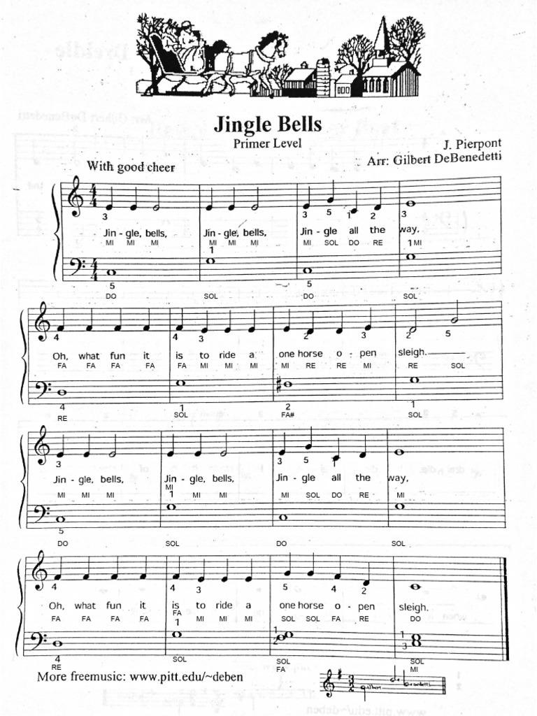 Jingle Bells Piano NOTAS GUIA | PDF