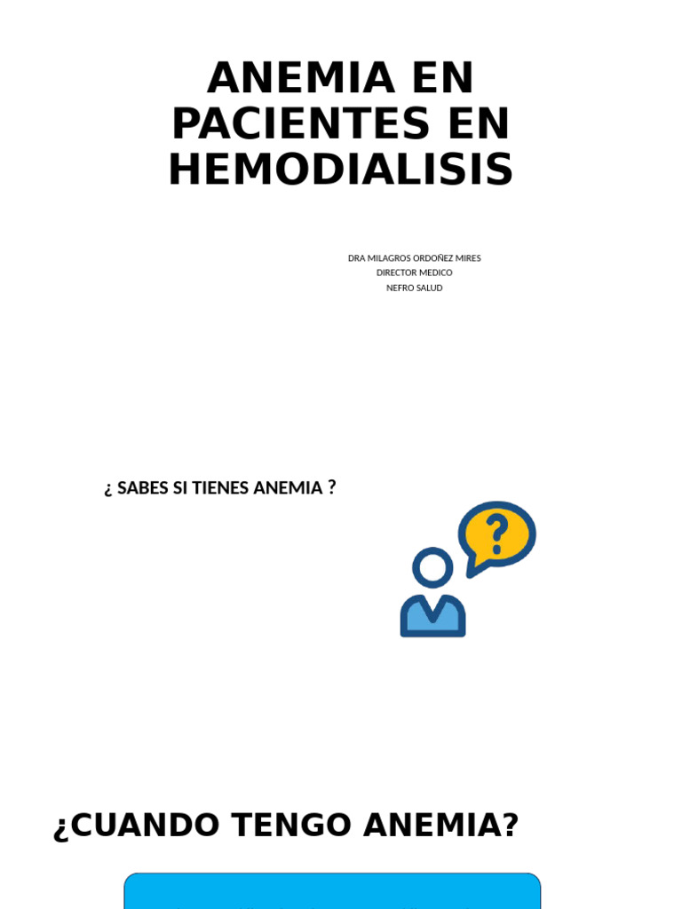 Anemia en Pacientes en Hemodiálisis | PDF