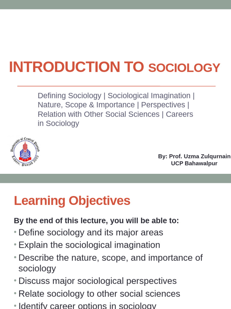 Introduction to Sociology Concepts | PDF | Sociology | Positivism