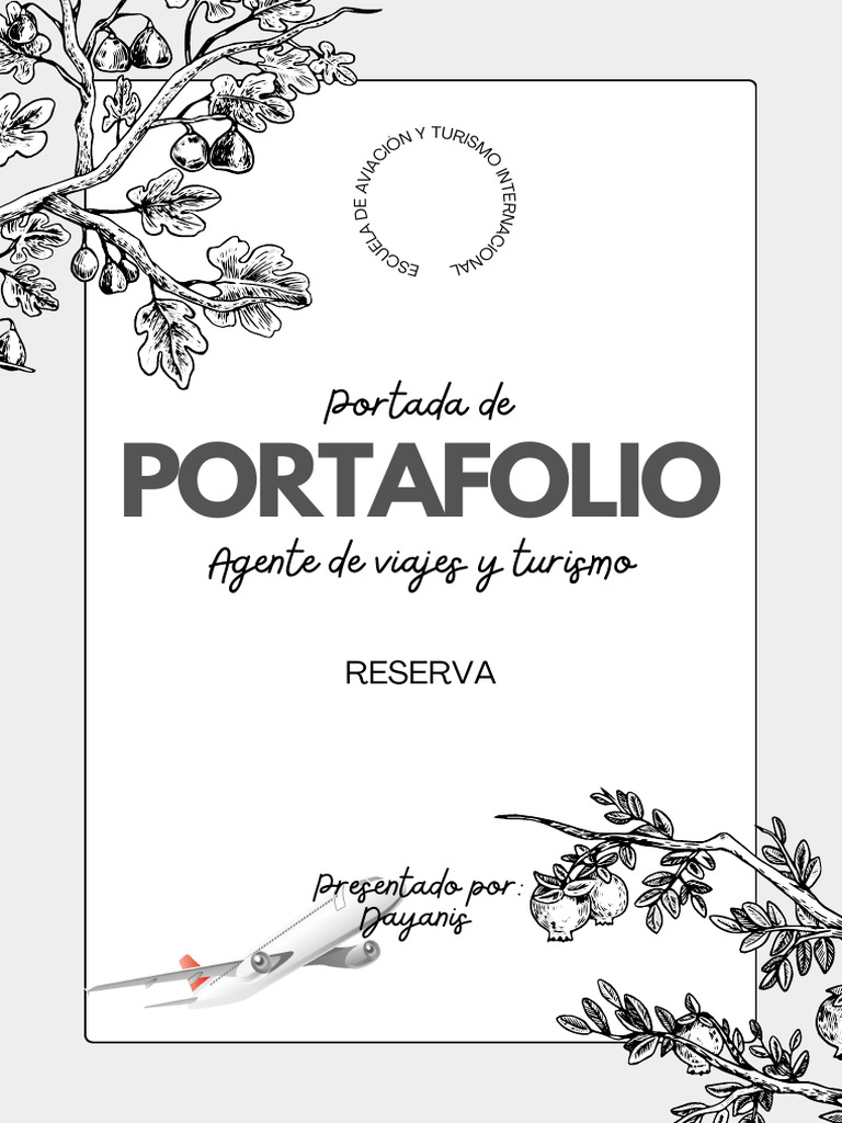 Documento A4 Portada de Proyecto Elegante Sencillo Ilustrado Flores ...