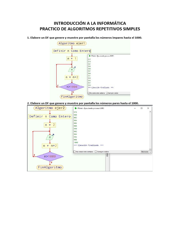 Algoritmos Repetitivos en Informática | PDF | Algoritmos | Matemáticas