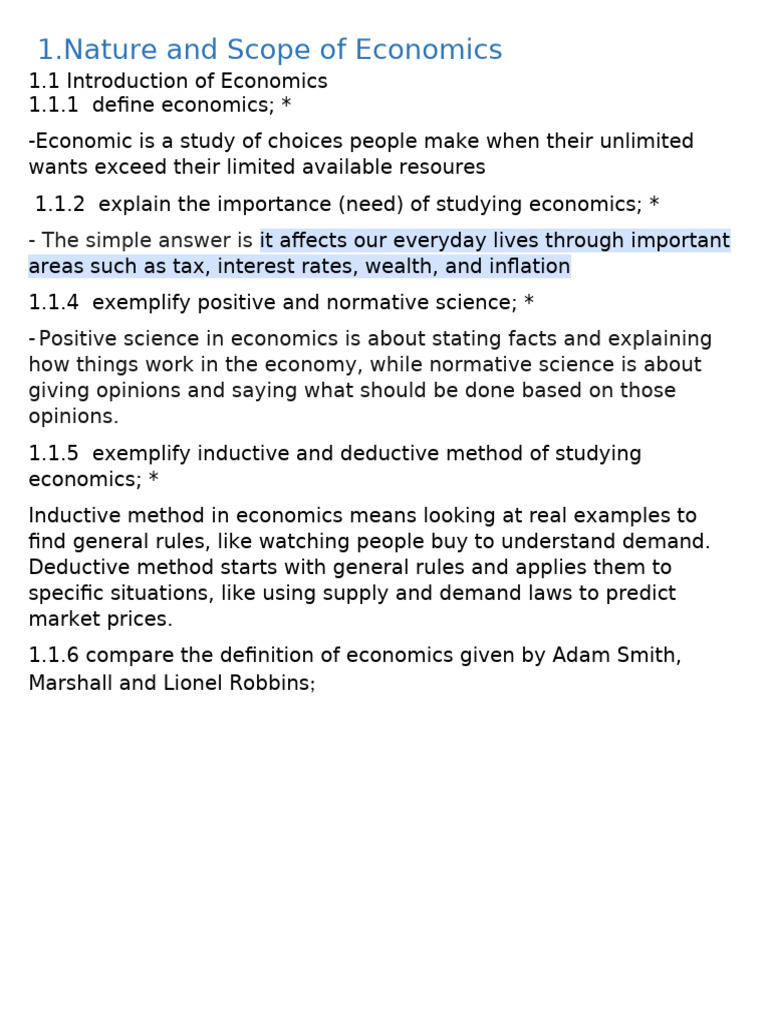 Economic NOTES | PDF | Demand | Utility