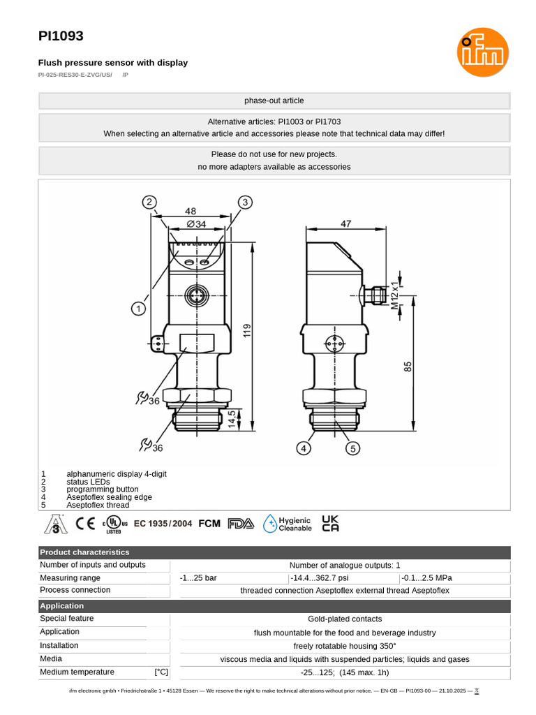 Flush Pressure Sensor with Display | PDF | Pressure Measurement ...