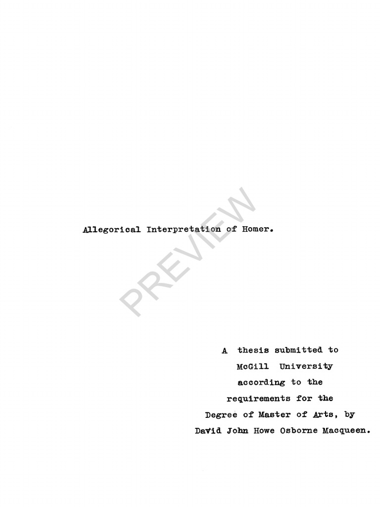 Allegory Home | PDF | Allegory | Homer