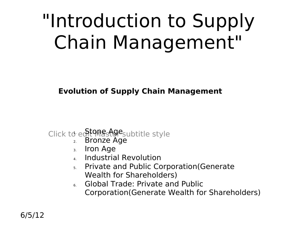 Introduction To Supply Chain Management | PDF | Supply Chain | Supply ...