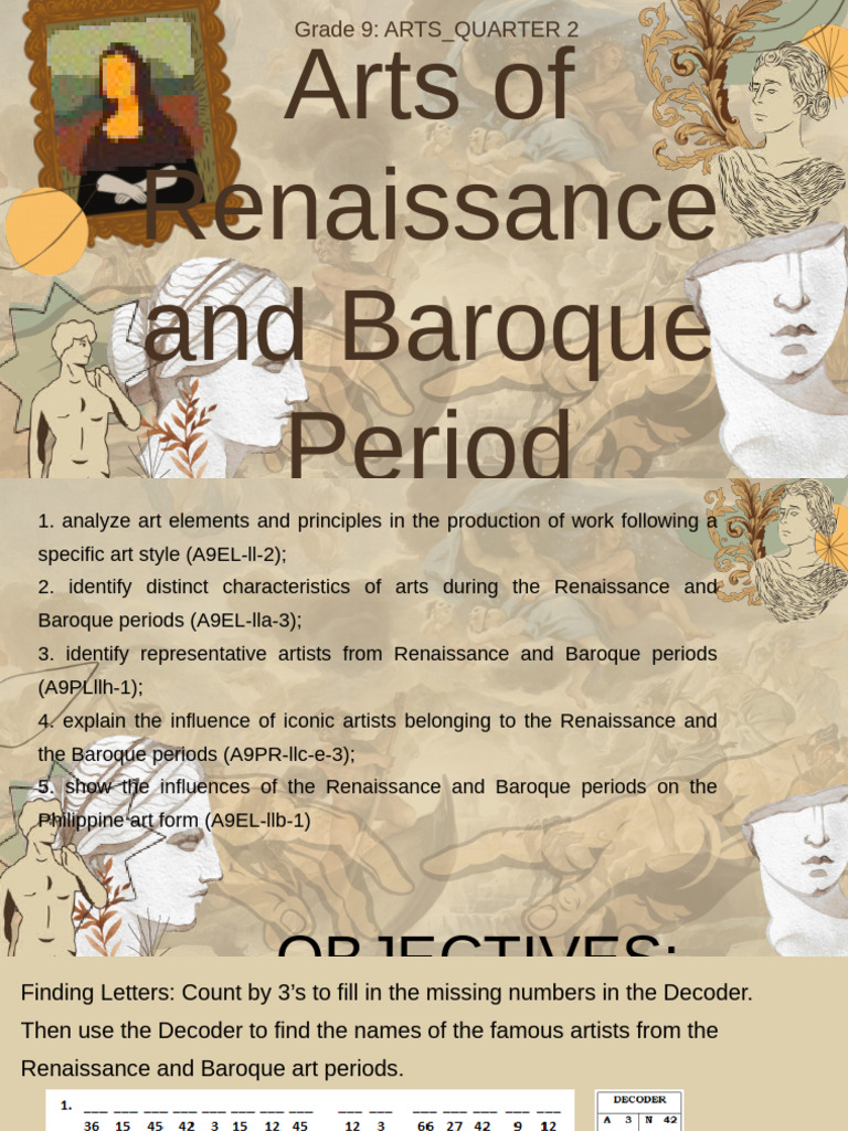 Arts of Renaissance and Baroque Period(1) | PDF | Renaissance | Raphael
