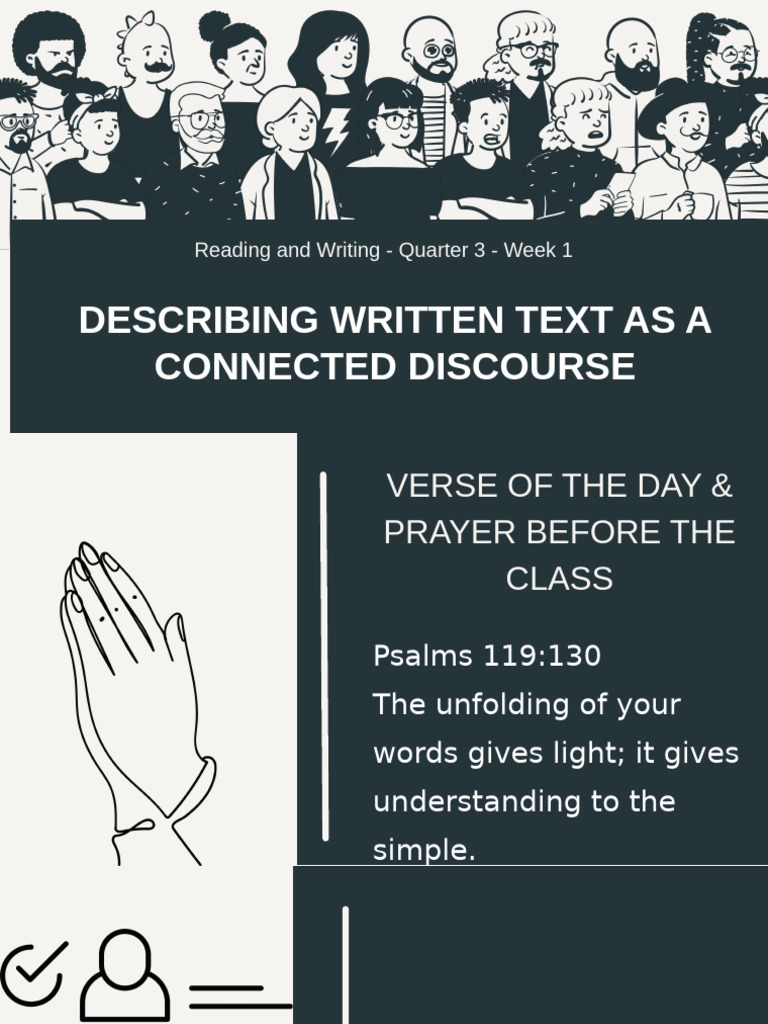 Reading and Writing - Quarter 3 - Week 1: Describing Written Text As A ...
