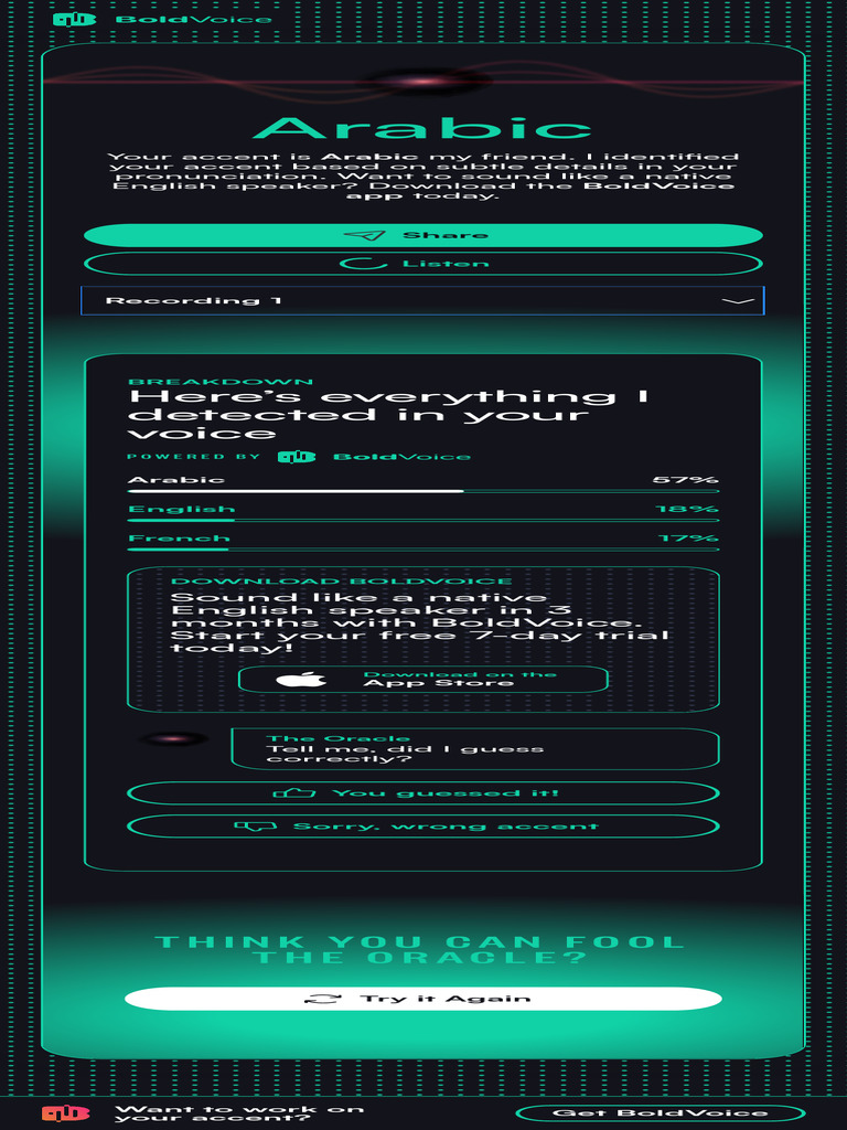 BoldVoice Accent Oracle | PDF