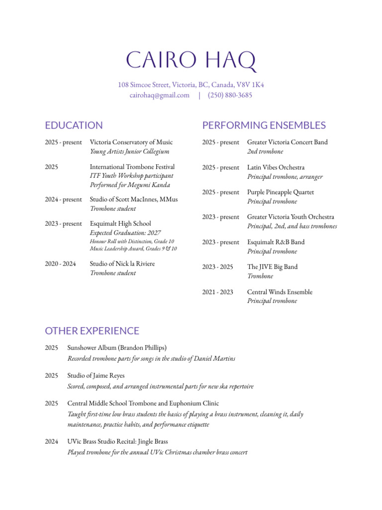 Meridiem Solo Competition - Resume | PDF