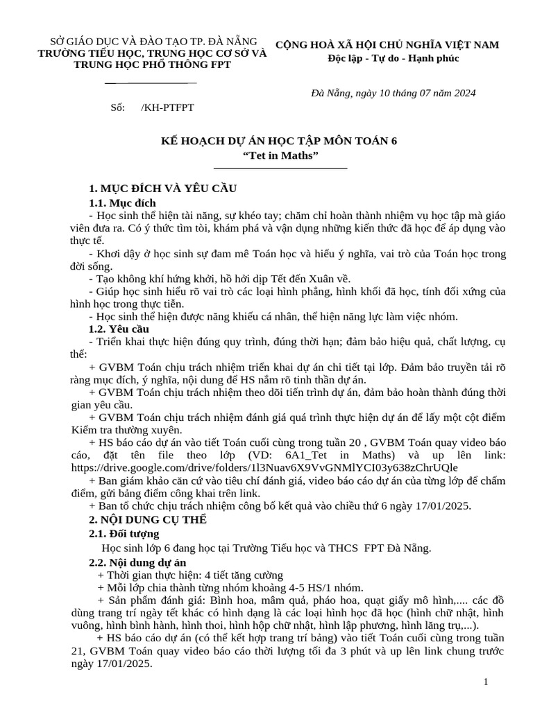 Toán 6_Tet in Maths | PDF