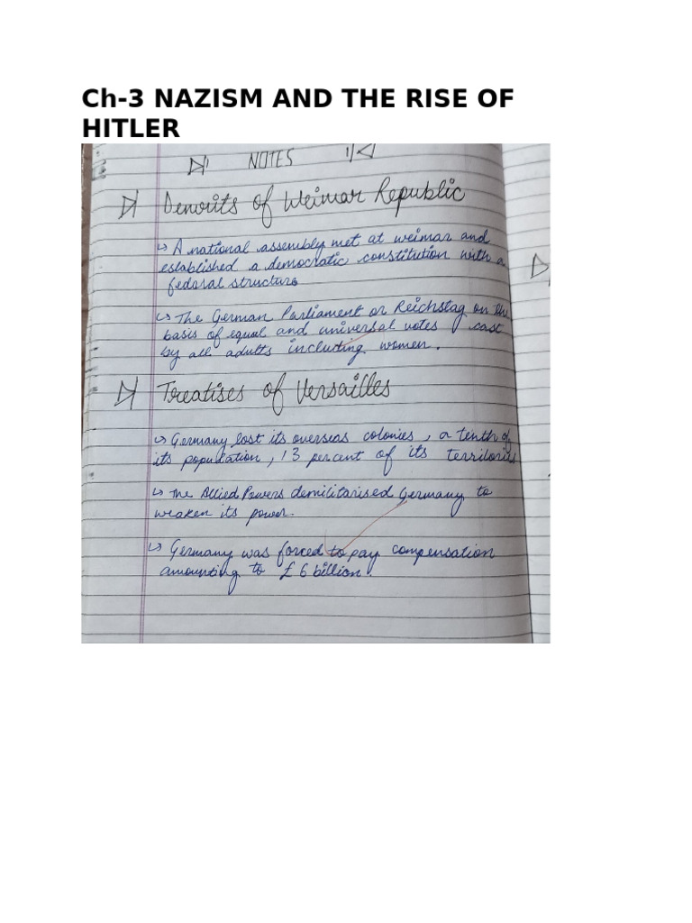 Ch-3 Nazism and the Rise of Hitler (1) | PDF