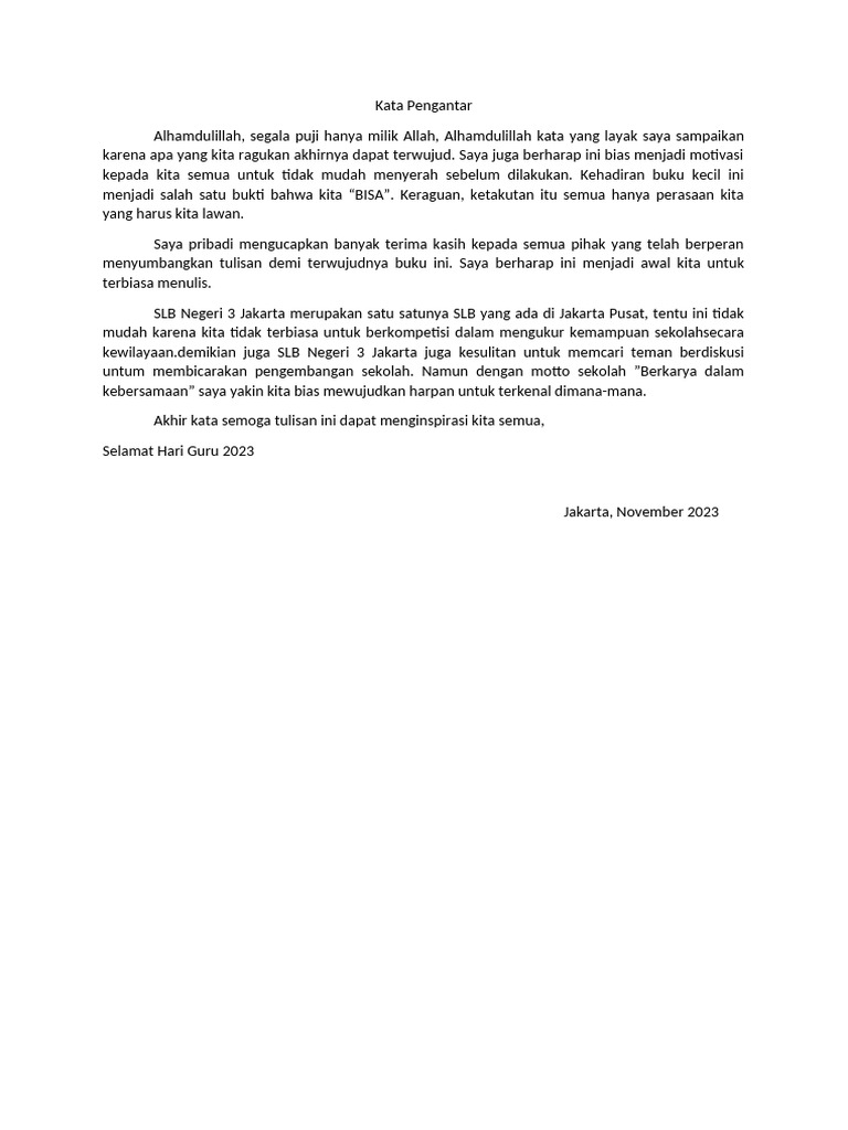 Kata Pengantar 2023 | PDF