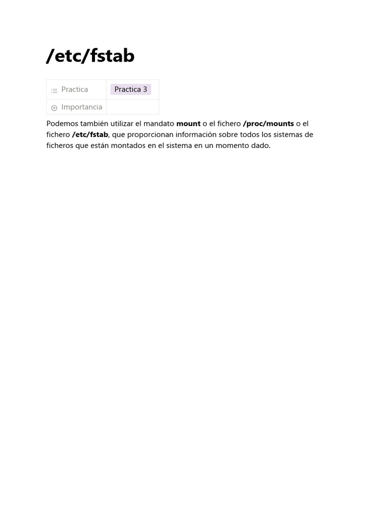 Etc Fstab | PDF