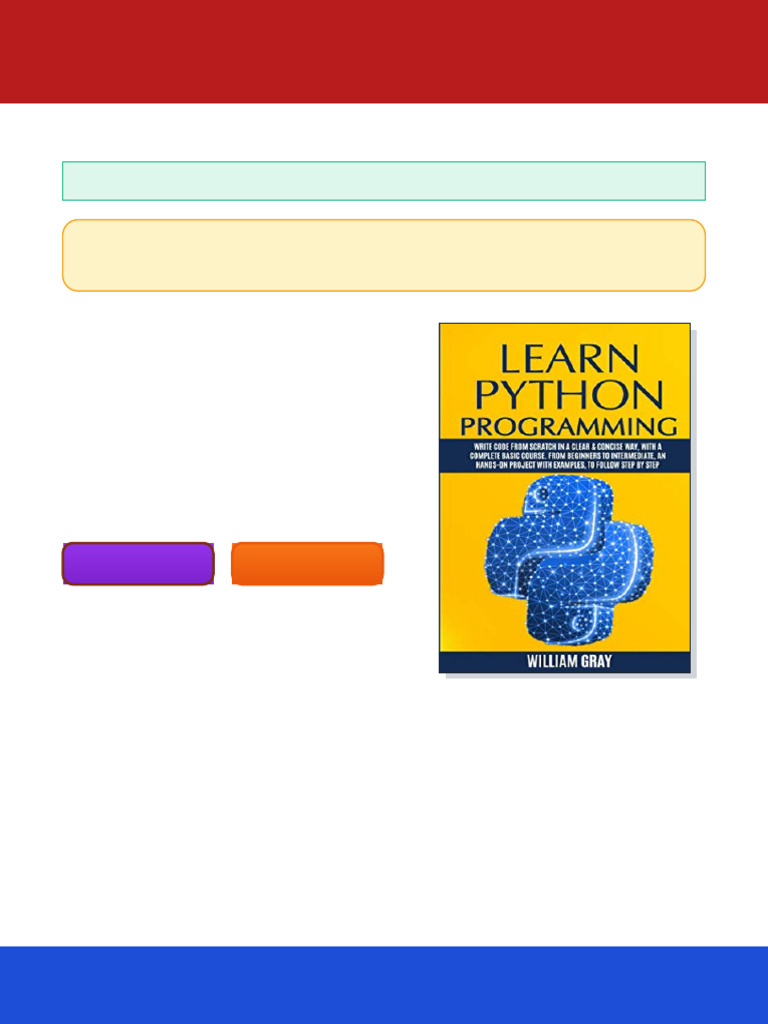 Learn Python Programming Write code from scratch in a clear concise way ...