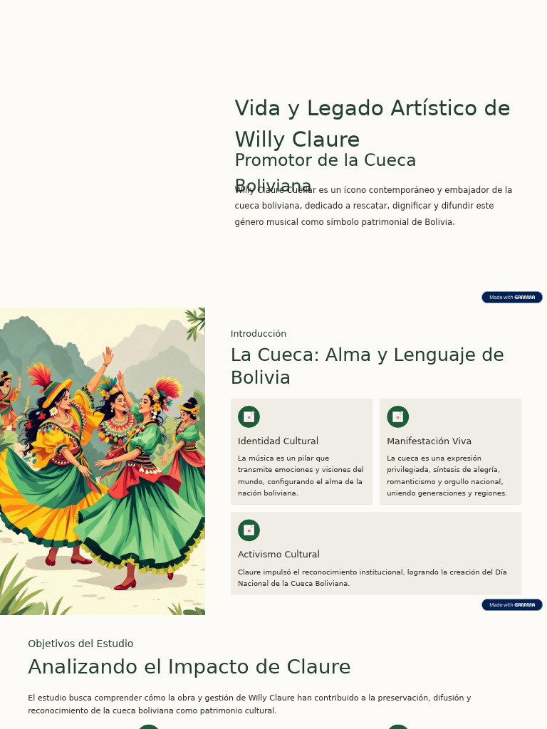 Legado de Willy Claure en la Cueca Boliviana | PDF | Bolivia | Bailes