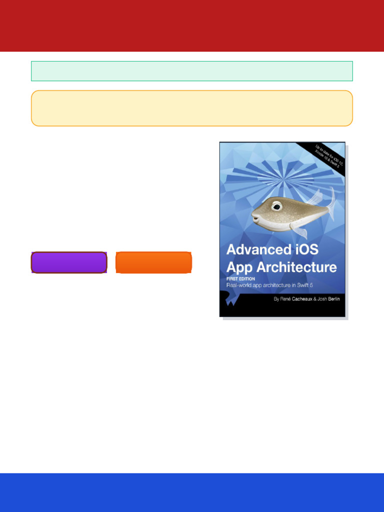 Advanced iOS App Architecture First edition Real world app architecture ...