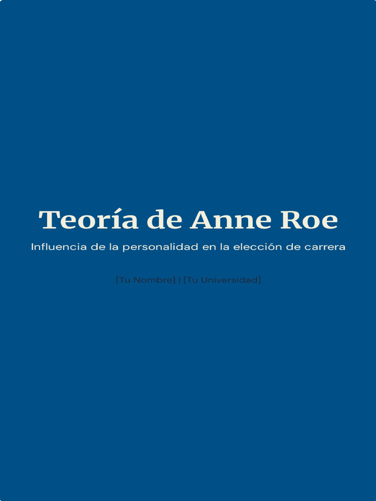 Teoria de Anne Roe (1080x1920) | PDF