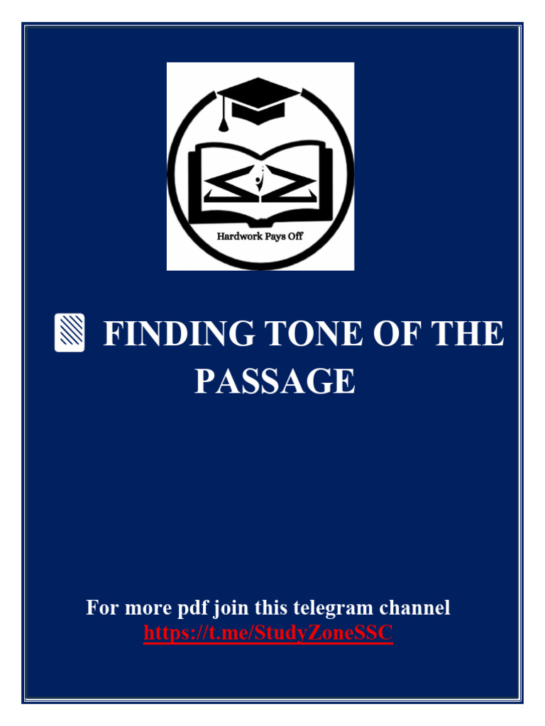 Finding Tone of the Passage | PDF | Inflation