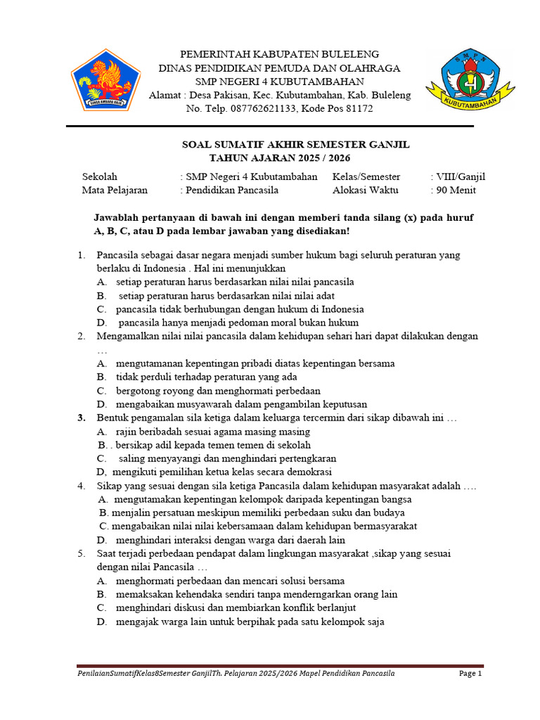 2. Pendidikan Pancasila 8[1] | PDF