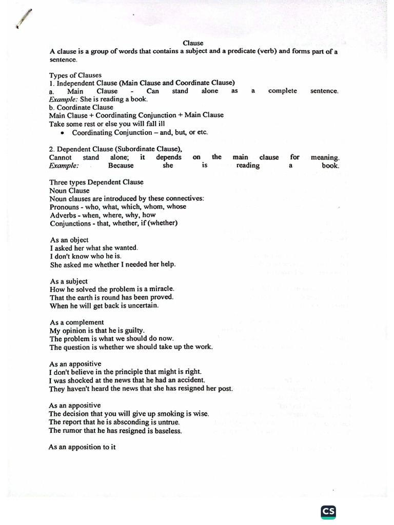 Clause | PDF