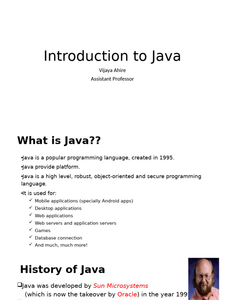 Session 1 Presentation | PDF | Java (Programming Language) | Data Type