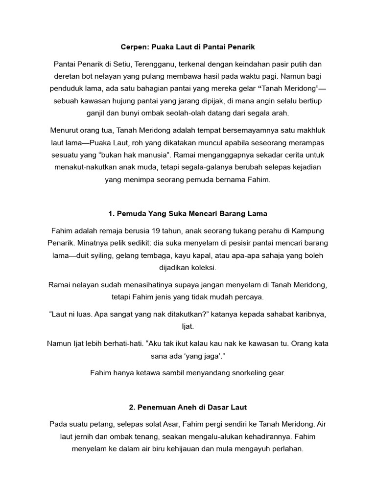 Puaka Laut: Kisah Tanah Meridong | PDF