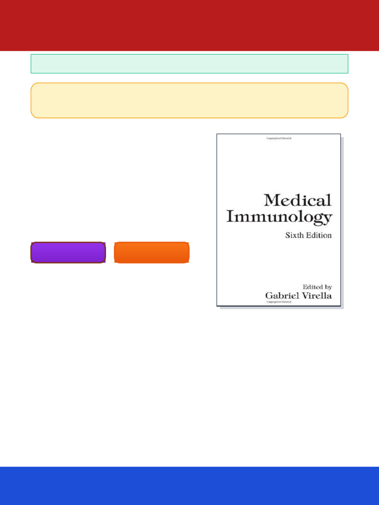 Medical Immunology 6th Edition Virella Gabriel Ebook Fully Licensed ...