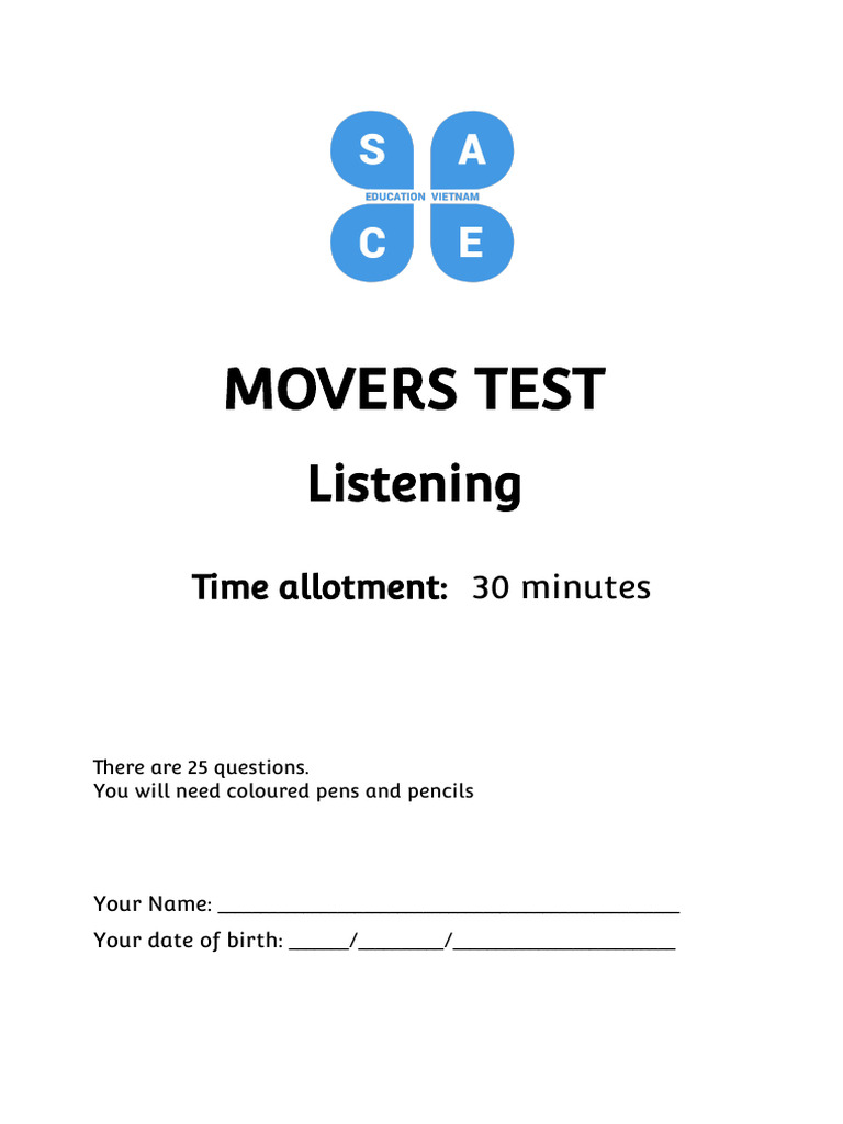 Vhs Movers Mock Test Listening | PDF