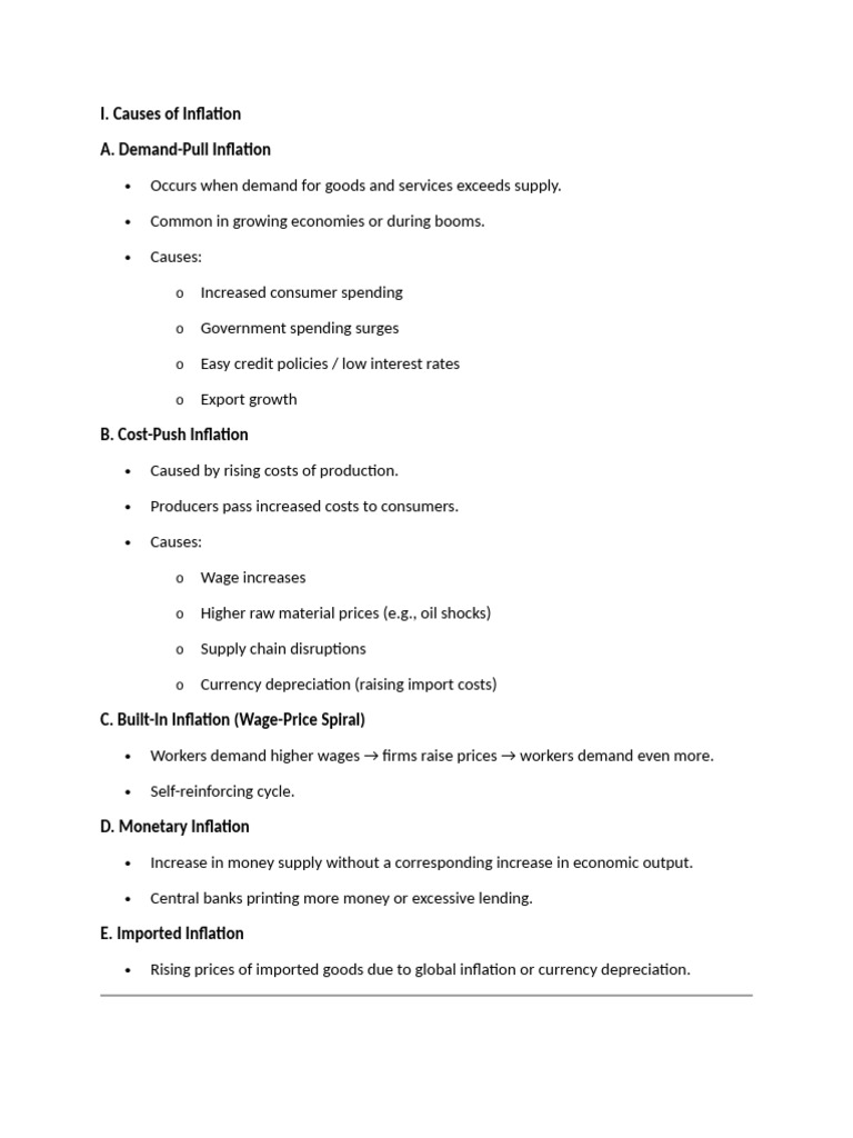 Understanding Inflation Causes and Effects | PDF