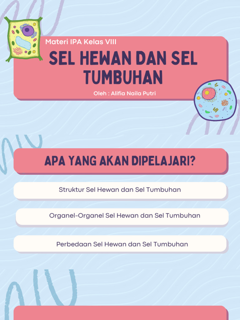 B. Sel Hewan Dan Sel Tumbuhan (Materi IPA KLS 8 SMT 1) | PDF
