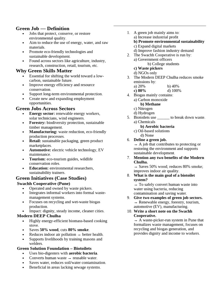 Green Job | PDF | Green Job | Sustainability